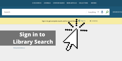 Sign in to Library Search | Bond University Library